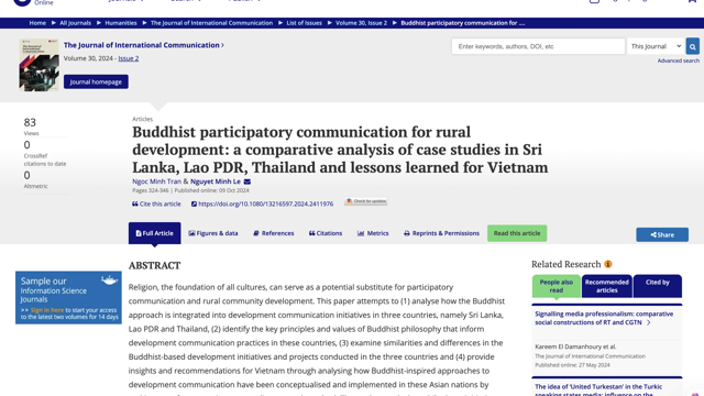 Buddhist participatory communication for rural development: a ...